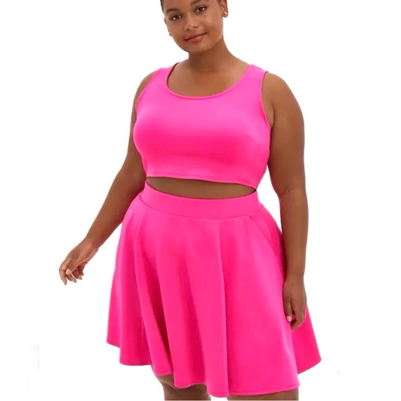 torrid | Skirts | Torrid Mini Pink Scuba Skater Set | Poshmark